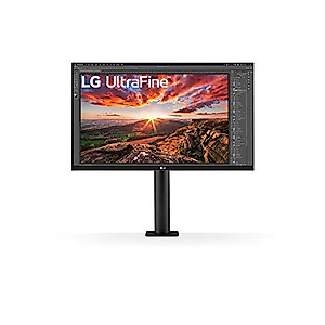 LG 27” 27BN88U-B Ergo IPS UHD 4K Ultrafine™ Monitor (3840x2160) with Ergonomic Stand & C-Clamp, USB Type-C™, DCI-P3 95% (Typ.) & VESA DisplayHDR 400