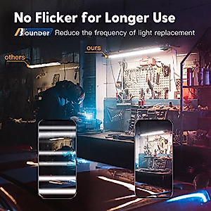 BBOUNDER 20-Pack Linkable LED Utility Shop Light, 4 FT, 4000 LM, 6500K Cool Daylight, 48 Inch Integrated Fixture for Garage, 40W Equivalent 250W, Surface + Suspension Mount, Black