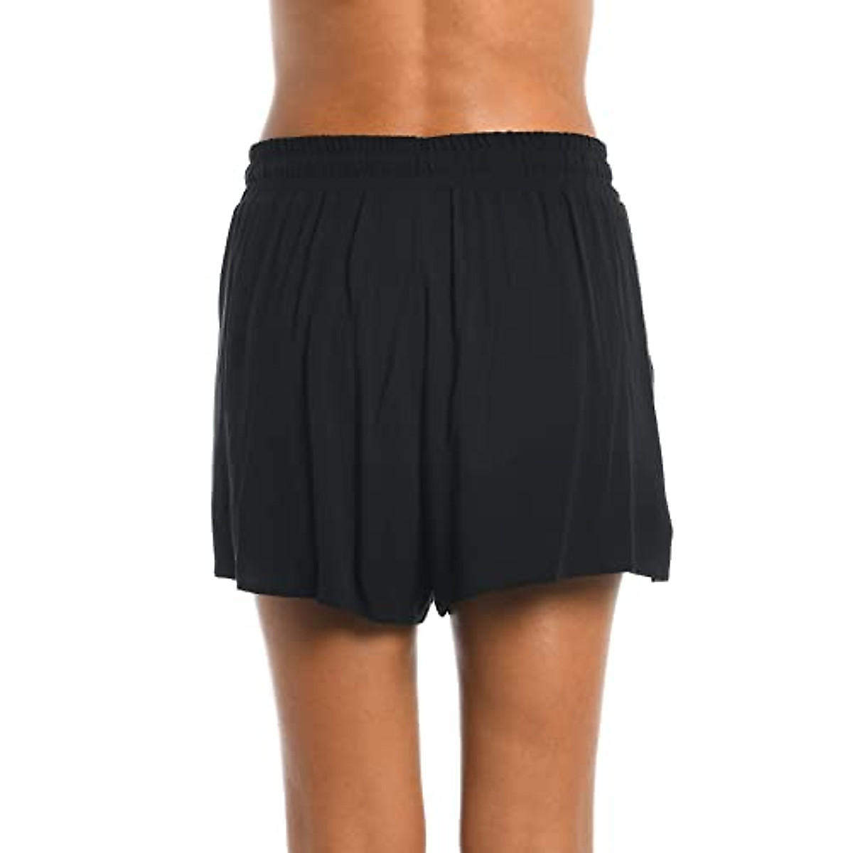 La Blanca Women's Beach Short Swimsuit Cover Up, Black//Beachcomber Basics, L