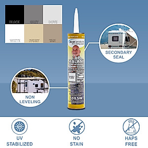 Dicor - 551LSW-12 White Non-Sag Roof Lap Sealant - 10.3 oz. Tube