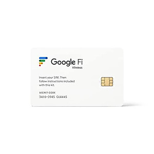 Google Fi Wireless Simply Unlimited Plan | Talk/Text/Data | Unlimited 5G/4G LTE | SIM Kit - 1 Month