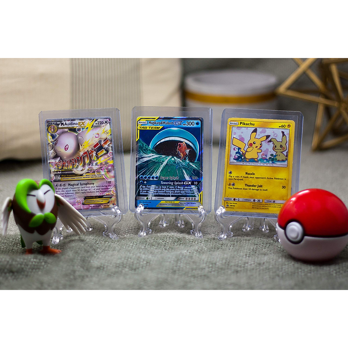 10 Display Stands for Trading Cards and Toploaders - Showcase Your Collection - for Regular and Graded or Encased Top Loaders - Invest x Protect (Toploader Display Stands, 10 Pack)