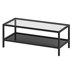 Henn&Hart 45" Wide Rectangular Coffee Table in Blackened Bronze, Modern coffee tables for living room, studio apartment essentials