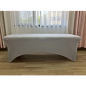 KULLAMEE Silver Grey Lash Bed Cover fitted for 6FT Lash Table or Massage Bed Lash Extension Bed Spandex Bed Cover (Silver Grey 1PC)