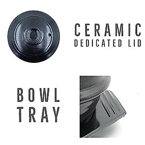 Jovely Korean Stone Bowl Set, Authentic Ttukbaegi Korean Earthenware Pot, Twice-Fired Natural Korean Clay Pot for Cooking, Microwave & Dishwasher-Safe