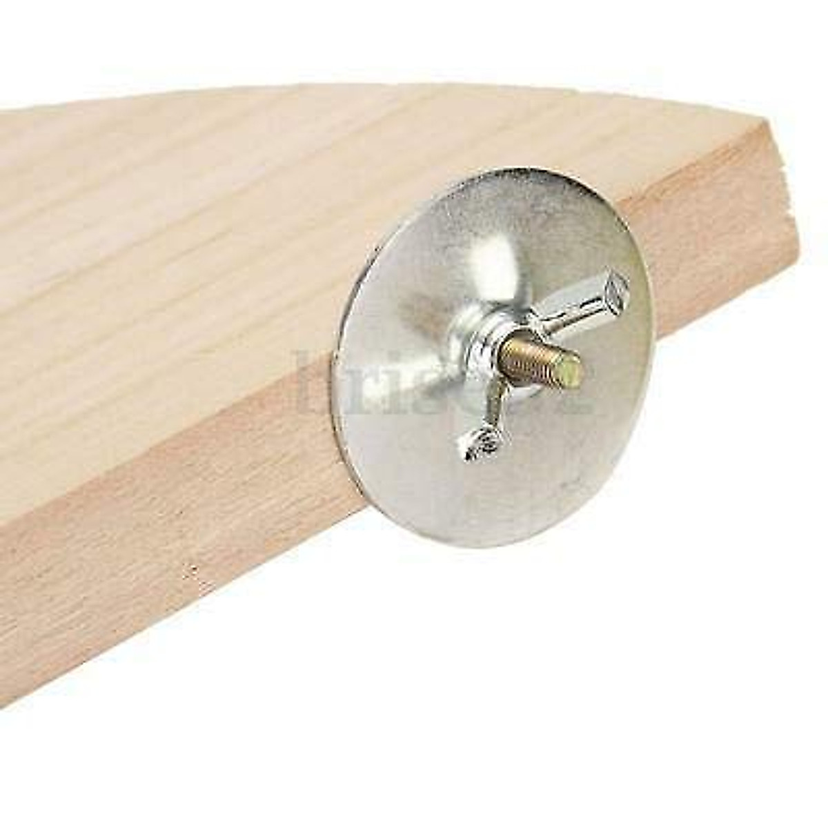 AOOF Wooden Coin Parrot Bird Cage Perches Stand Platform Pet Budgie Hanging Toy Pet Toys (Color : L)