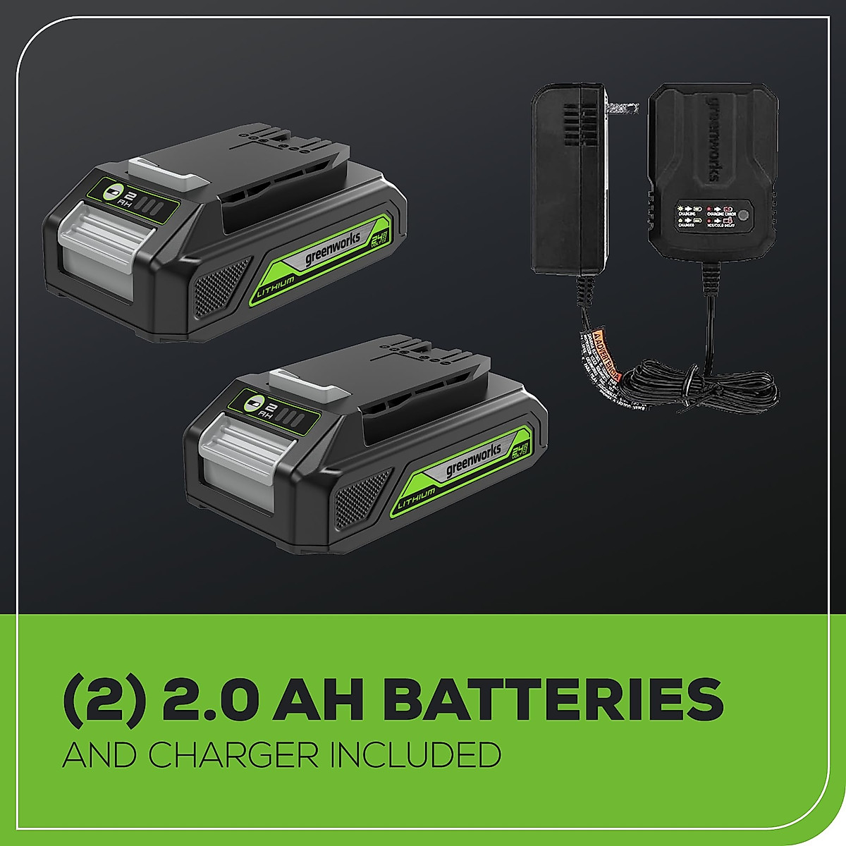 [Professional Grade] Greenworks 24V Max Cordless Brushless Drill + Impact Combo Kit, (2) 2.0Ah Batteries, FAST Charger, and Bag Included