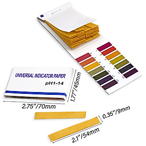 Famgee 8 Pack 640 Pieces PH Test Strips, Universal Litmus Indicator 1-14 pH Testing Paper for Testing Soil Water Saliva Urine Water Food Fish Tank Aquariums Ponds
