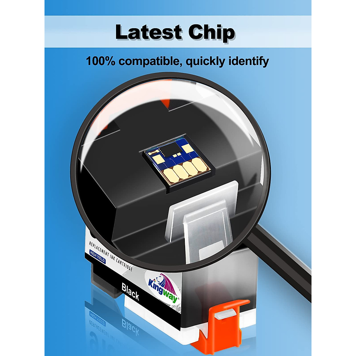 910XL Black Ink Cartridges for HP Printers Replacement for 910 Black Ink Cartridge use for HP Officejet Pro 8025 8028 8020 8031 8033 8034 8035 Officejet 8010 8015 8018, 1 for 910XL Black