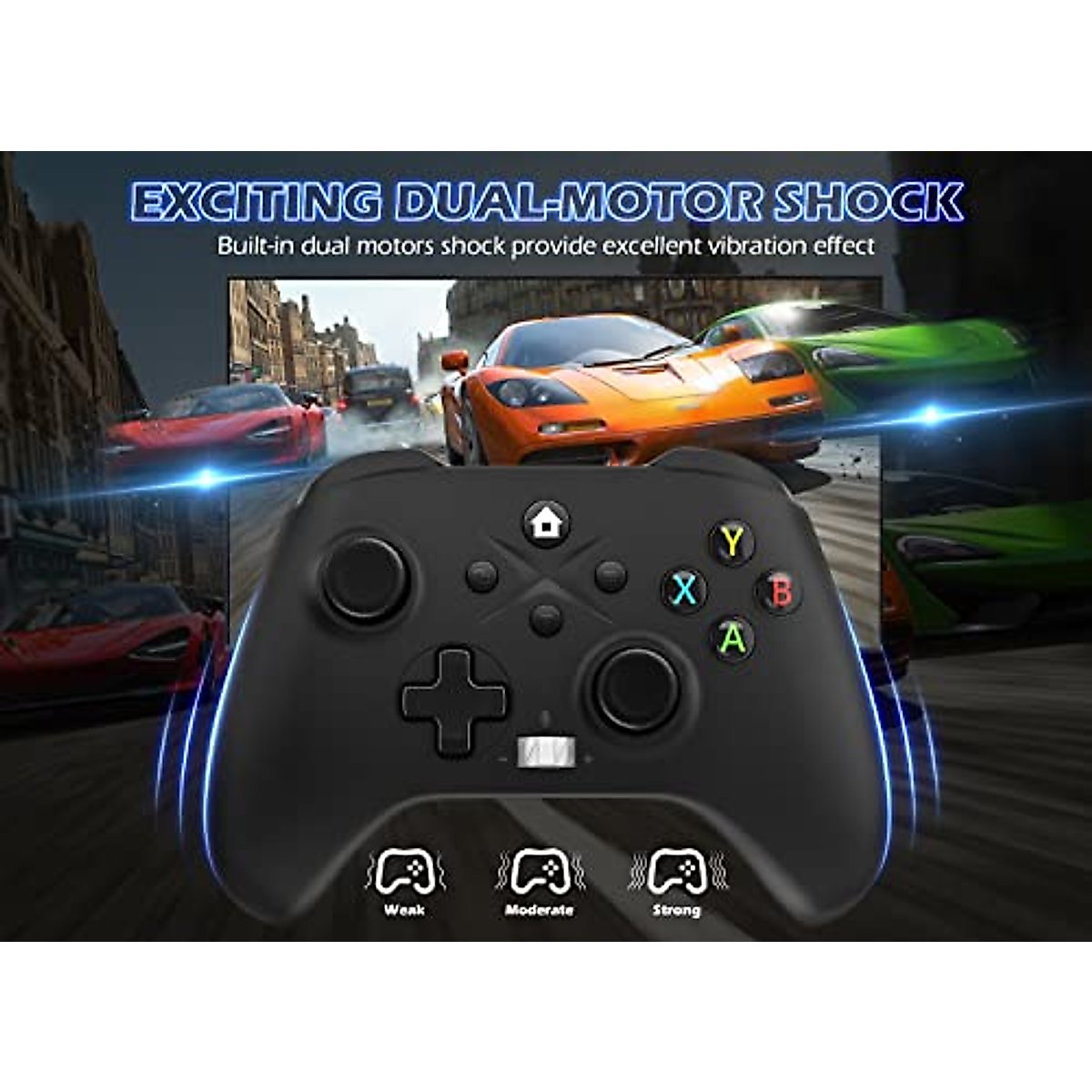 Gamrombo 2 Pack Wireless Controller Replacement for Xbox One, Compatible with Xbox One X/S, Xbox Series X/S, PC Windows 10 11 with Audio Jack & Volume Button/Turbo/Macro/Motion Control & Dual Shock (Black+White)