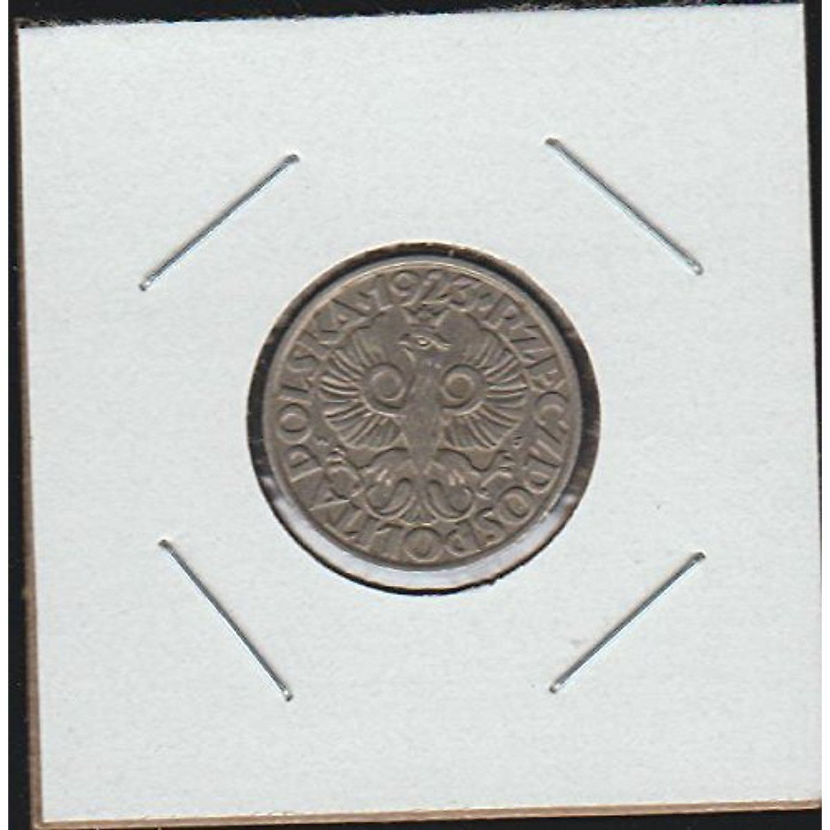 1923 PL Crowned Eagle with Open Wings Twenty Cent Piece Choice About Uncirculated Details