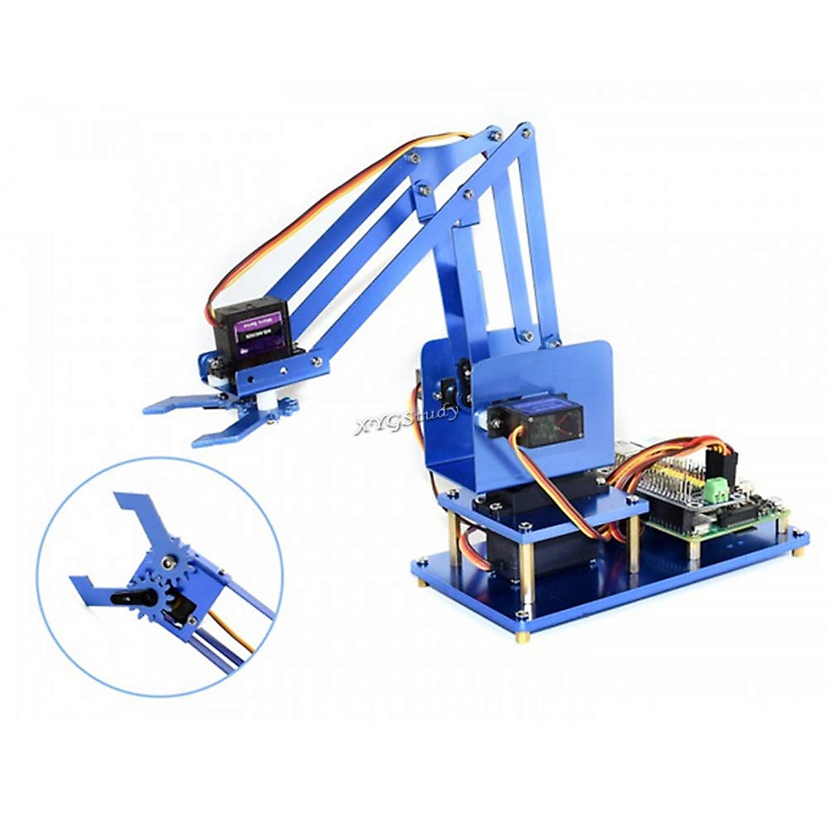4-DOF Metal Robot Arm Bluetooth WiFi Remote Control Starter Kit Compatible with Raspberry Pi Zero/Zero W/Zero WH/2B/3B/3B+/4B Jetson Nano @XYGStudy