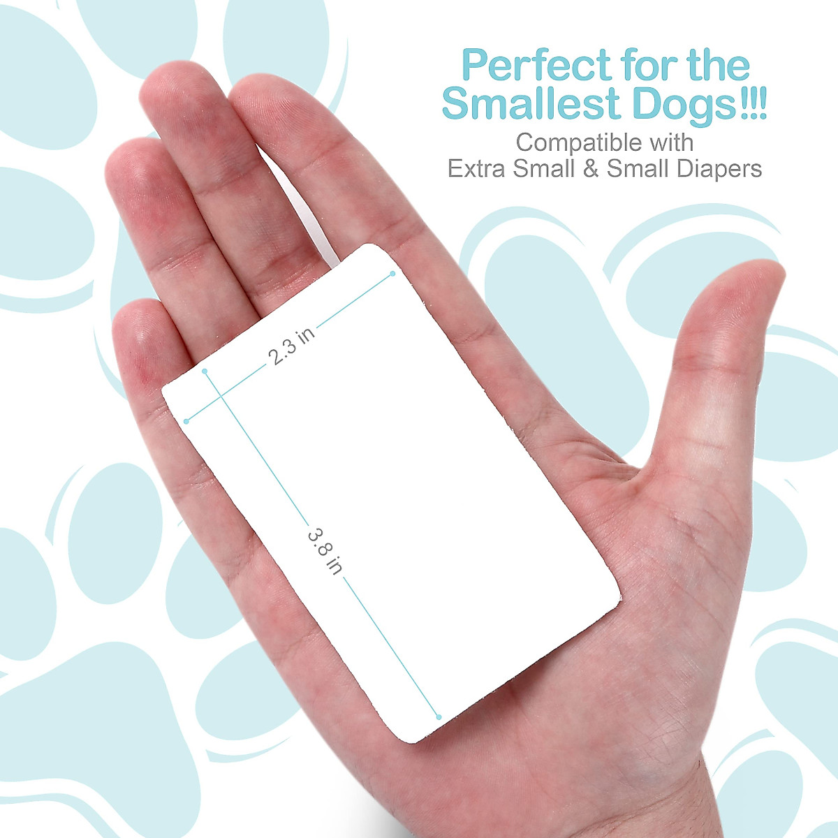 Cloverooke 100ct Extra Small Dog Diaper Liners, Disposable Absorbent Hygiene Pad for Female Heat, Booster Pad for Urinary Incontinence, Male Wrap Inserts.