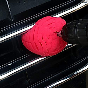 6PCS Drill Buffing Sponge Pads Buffing Wheel for Drill Foam Polisher Buffer Pad Sponge Ball Polishing Cone for Automotive Car Vehicle Wheels Hub Care