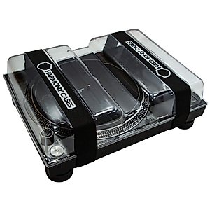 Harmony Audio Cases HC-DC3 Protective DJ Gear Saver Polycarbonate Hard Plastic Dust Cover Case Compatible with Pioneer PLX-1000 Turntable Deck (Includes Stretch Bands)