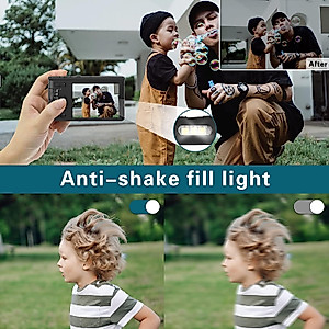 Digital Camera, FHD 1080P 48MP Digital Point and Shoot Camera with 32GB SD Card, 16X Digital Zoom, 2 Batteries, Portable Small Vlogging Camera for Kids, Teens Students, Seniors