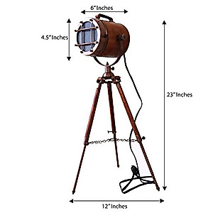 collectiblesBuy Marine Vintage Low Floor Lamp Antique Studio Model Searchlight with Tripod