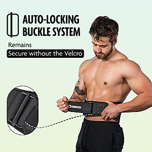 DMoose gym belt for men weight lifting. Weight Belt Gym squat Weightlifting Powerlifting Workout Heavy Duty Training Strength Training Equipment - Green XSmall