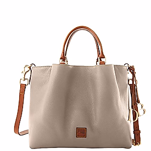 Dooney & Bourke Handbag, Pebble Grain Large Barlow Satchel - Taupe