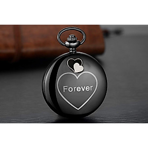 LYMFHCH Personalized Pocket Watch with Chain, Engraved “to My Son” “I Love You” Used for Birthday Christmas Graduation Gifts Pocket Watches