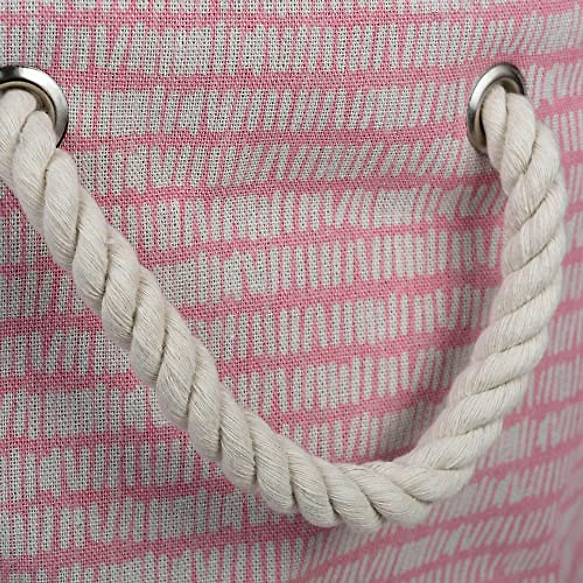 DII Polyester Container with Handles, Keeping Score Storage Bin, Medium Round, Pink Sorbet