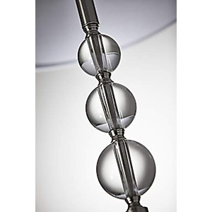 Adesso 1585-22 Olivia 3-Piece Floor Lamp Set, 60.5 in./23 in., 150W, Brushed Steel/White, 3 Steel Lamps