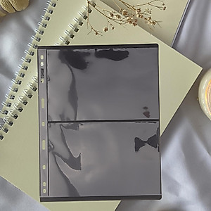 VILLCASE 20Pcs Black Binder Stamps Binder Clips Stamp Collecting Loose-Leaf Stamp Collection Insert Stamp Loose-Leaf Stamp Book Loose-Leaf Storage Holder Supplies Book Plastic Universal