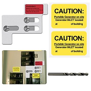 ZTTXL Generator Interlock Kit Compatible with General Electric GE 150 or 200 amp Main Breaker,1 1/4 inches Spacing Between Main and Branch Breaker, Professional and Interlock Kit (Style 2)