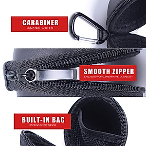 HEATFUN Carrying Case and Clear case for Nintendo Switch Poke Ball Plus Controller, Protective Case for Poke Ball Plus and Silicone Clear Case for Poke Ball Plus - Black