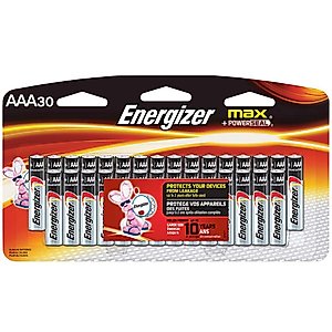 Energizer AAA Batteries, 30-Pack