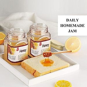 12oz Clear Plastic Jars with Colorful Metal Lid - BPA-Free Refillable Clear Square Cosmetic Container for Storage (6 Pack)