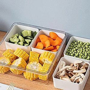 XWWDP Transparent Boxes of Candies, Dried Fruits, Nuts, Multi-mesh, Detachable Lids, Coolers, and Grocery Boxes (Color : Clear, Size : 6.5cm)