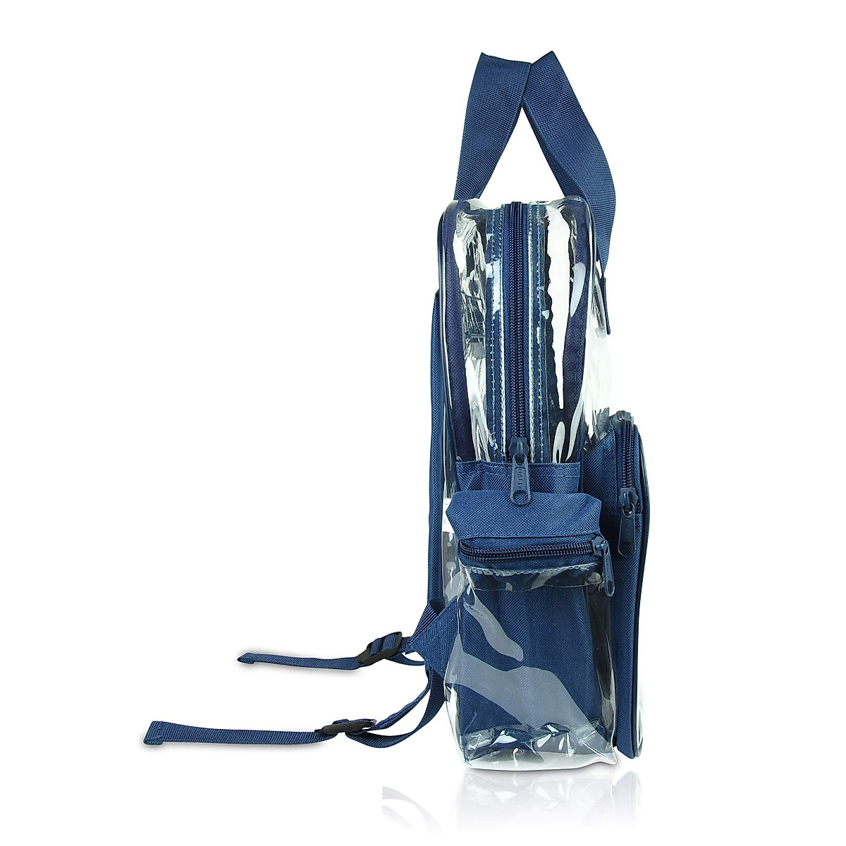 DALIX Wholesale Clear Backpacks Small Book Bags 50 Pcs in Navy Blue
