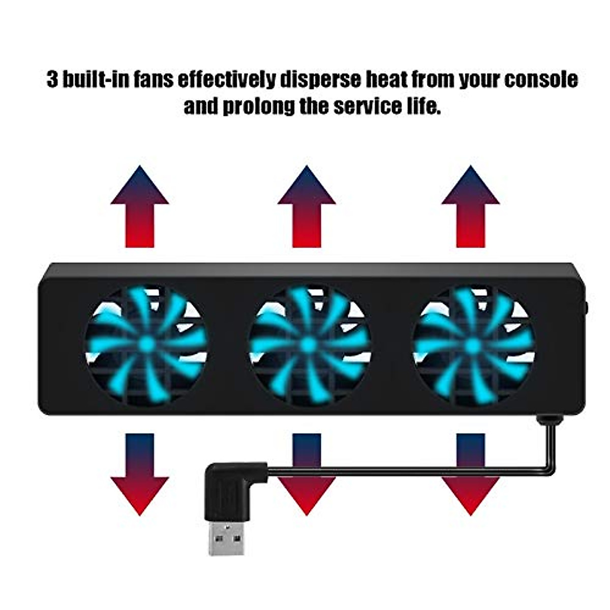 Mxzzand Good erformance Game Console Cooling Fan USB Cooling Game Console for Switch NS Console