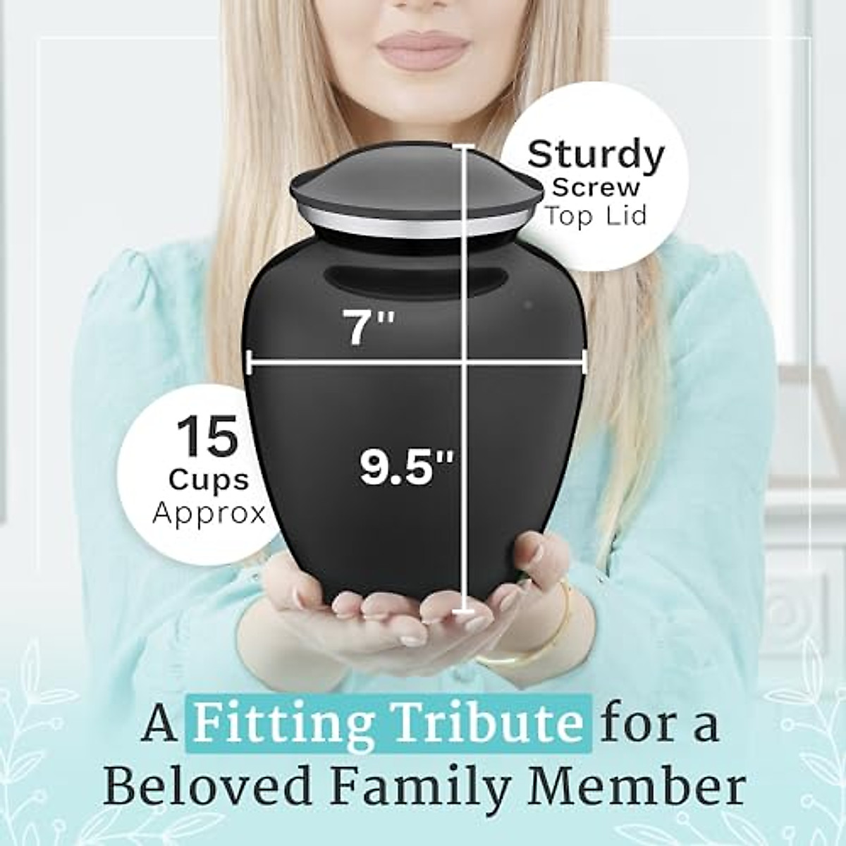 GetUrns - Embrace Doves Urns for Human Ashes, Cremation Urns for Adult Ashes Men & Women, Cremation Urn for Home, Vault, or Niche, 200 cu. in., Custom Single Engraving, Charcoal