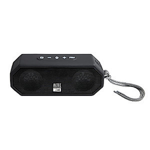 Altec Lansing LifeJacket H2O 4 - Waterproof Bluetooth Speaker, Durable & Portable Speaker with Voice Assistant, 10 Hour Battery Life & 100 Foot Range, Black