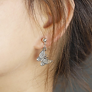 Post Earrings for Jewelry Making 18 Pcs Ball(3/4/5mm) Post Earring Stud with Closed Loop 22 Pcs Butterfly Earrings Replacements for DIY Jewelry Making Findings