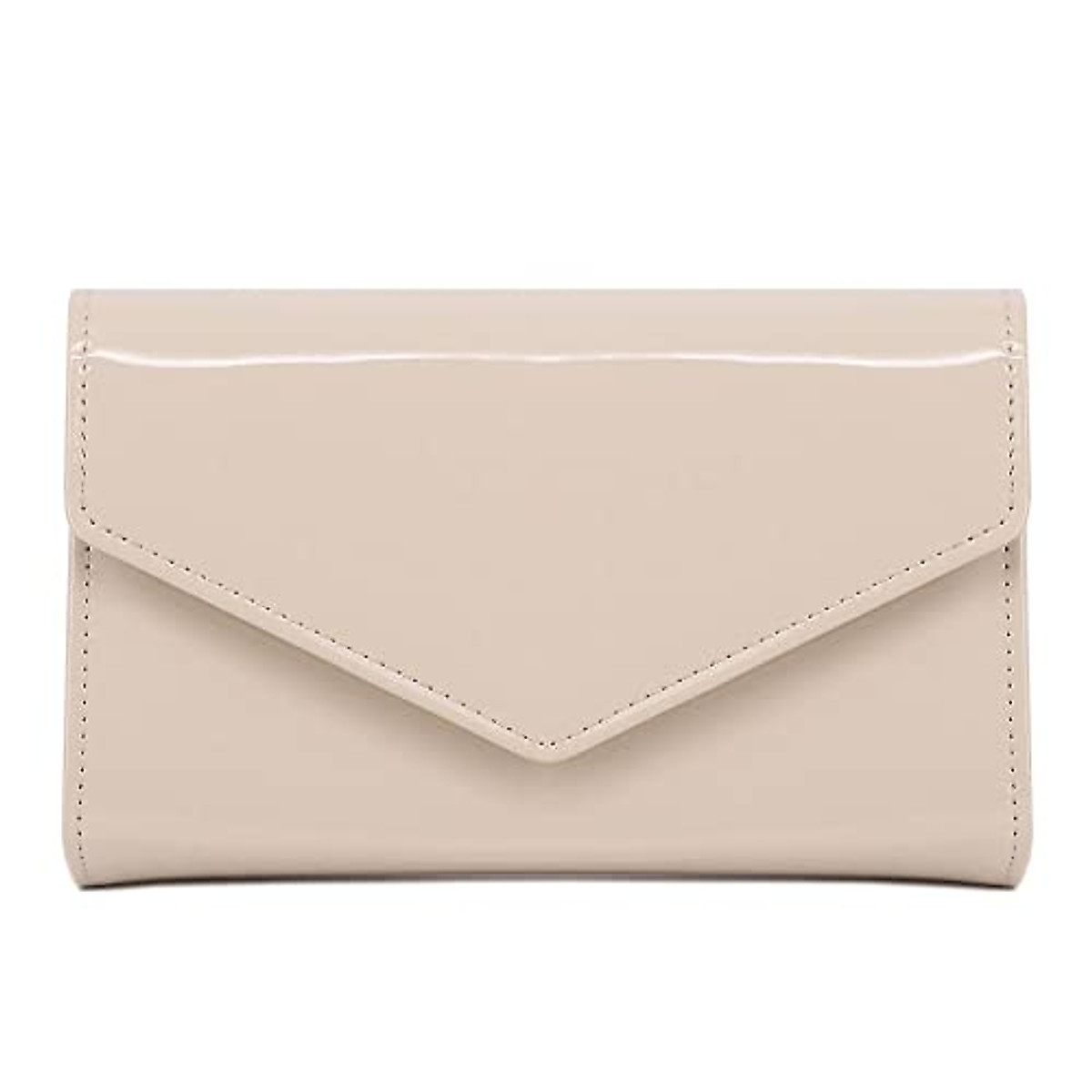 Gabrine Women's Patent Leather Evening Bag Shoulder Bag Clutch Purses Handbag for Wedding Party Prom, Naked color