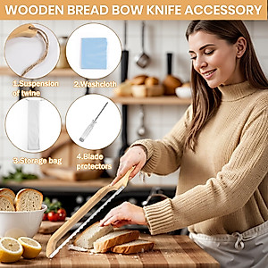 DVIIDO Bread Knife for Homemade Bread, 16" Sourdough Bread Knife Easy to Cutting Premium Stainless Steel Serrated Bread Cutter for Sourdough Bread Baguettes and More