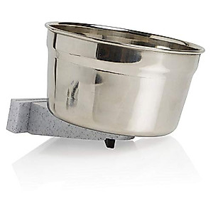 Lixit Quick Lock Stainless Steel Cage Bowl for Dogs, Silver, 10 Ounce (0711)