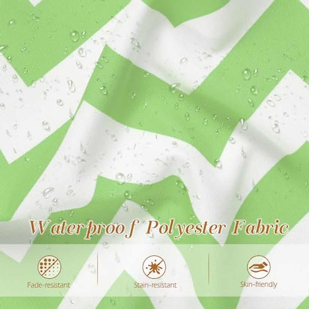 Lewondr Outdoor Throw Pillow Covers 18×18 Inch, 2 Pack Waterproof Striped Throw Pillow Cases, Decorative Outdoor Couch Pillow Covers for Cushion Patio Porch Farmhouse Garden Balcony, Green & White