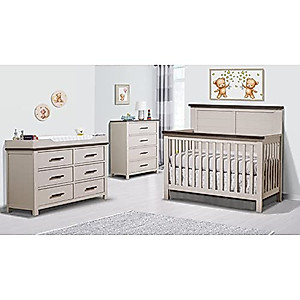 Sorelle Furniture Westley Crib, Classic 4-in-1 Convertible Pannel Crib, Baby Crib Made of Wood, Non-Toxic Finish, Wooden Baby Bed, Toddler Bed, Child’s Daybed-Chocolate Bisque