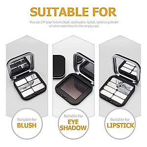 KALLORY 6pcs Empty Magnetic Eyeshadow Palette, Small Makeup Palette Lipstick Compact Containers Cosmetic Sample Storage Cases Magnetic Pallete for Makeup