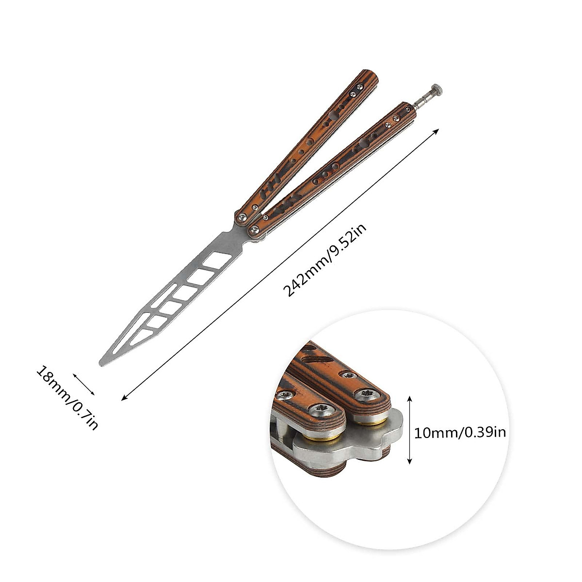 Andux Flip Tool CSGO Titanium Lightweight with Holes for Training CS/HDD40 Maple Yellow