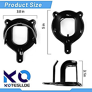 KOTESLLOE 2 Pcs Bridle Hooks, Metal Horse Bridle Hooks for Tack Room, Horse Bridle Rack with Tubes and Screw, Black