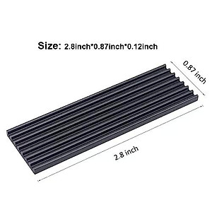 genrice 2 Pack Aluminum Heatsink andMounting Screw Screwdriver Kit,PCIe NVMe M.2 2280 ssd Heatsinks Coolerand Silicone Thermal pad