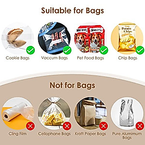 ODSD Mini Bag Sealer, 2 IN 1 Heat Sealer & Cutter Battery Powered, Portable Handheld Bag Resealer Vacuum Sealer Saver Machine Kitchen Gadget for Chip Bags Food Storage (Battery Included)