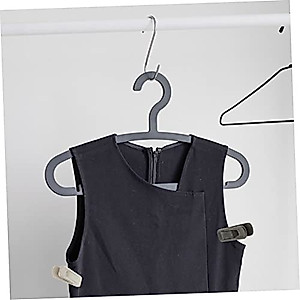 YARNOW Plastic Clothes Hanger Flocked Hangers 30pcs Hanger Clothes Peg Hanger Clips Coat Hanger Trouser Press Clothes Pin