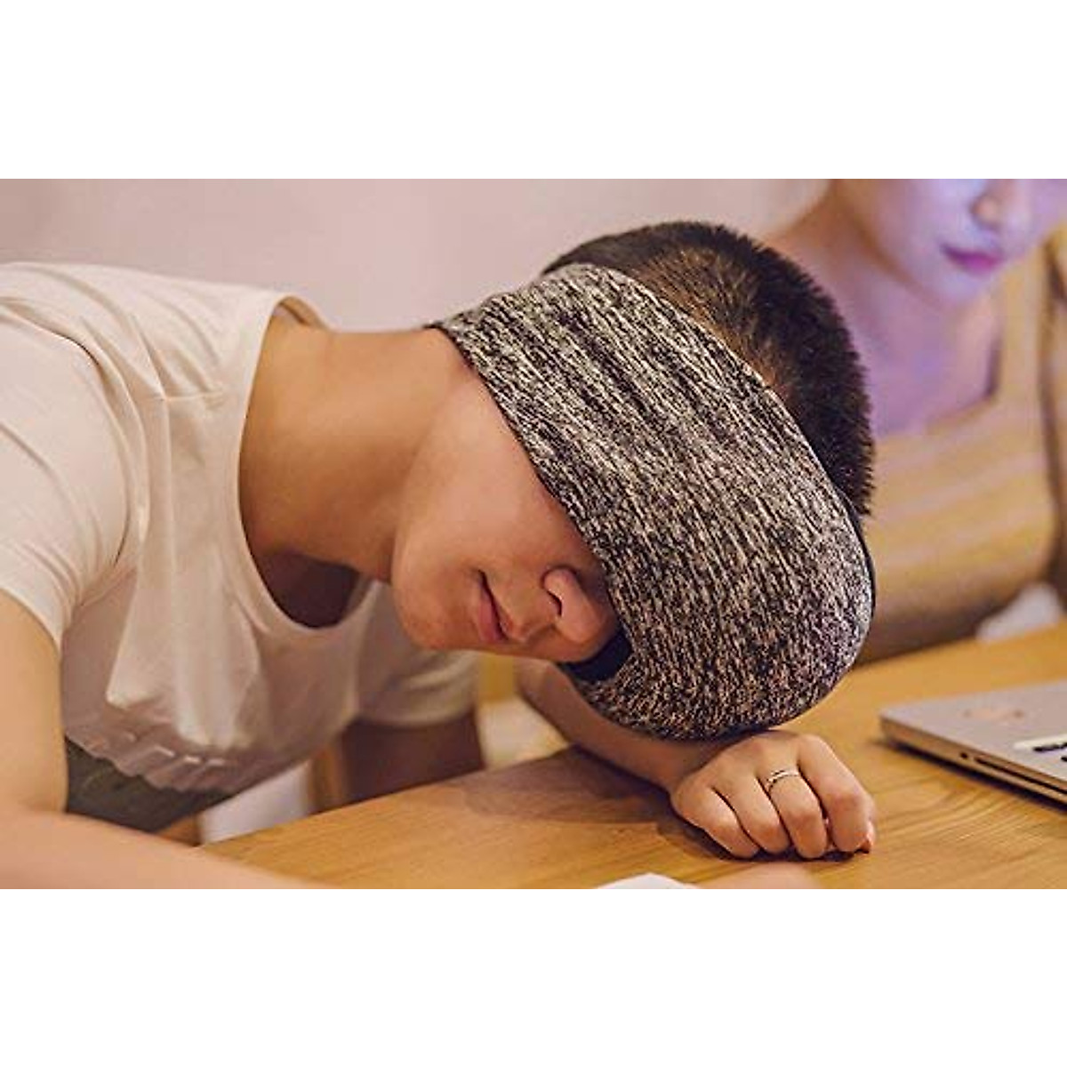 7777777 2 in 1 Travel Pillow and Eye Mask Ultra Soft Neck Pillow Compact and Versatile Travel Voyage Pillow Portable for Airplanes, Cars, Office Naps, Camping, Trains