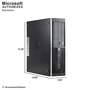 HP Elite Desktop PC, Intel Core i5 3.1 GHz, 8 GB RAM, 500 GB HDD, Keyboard/Mouse, WiFi, 17in LCD Monitor (Brands Vary), DVD-ROM, Windows 10, (Upgrades Available) (Renewed)